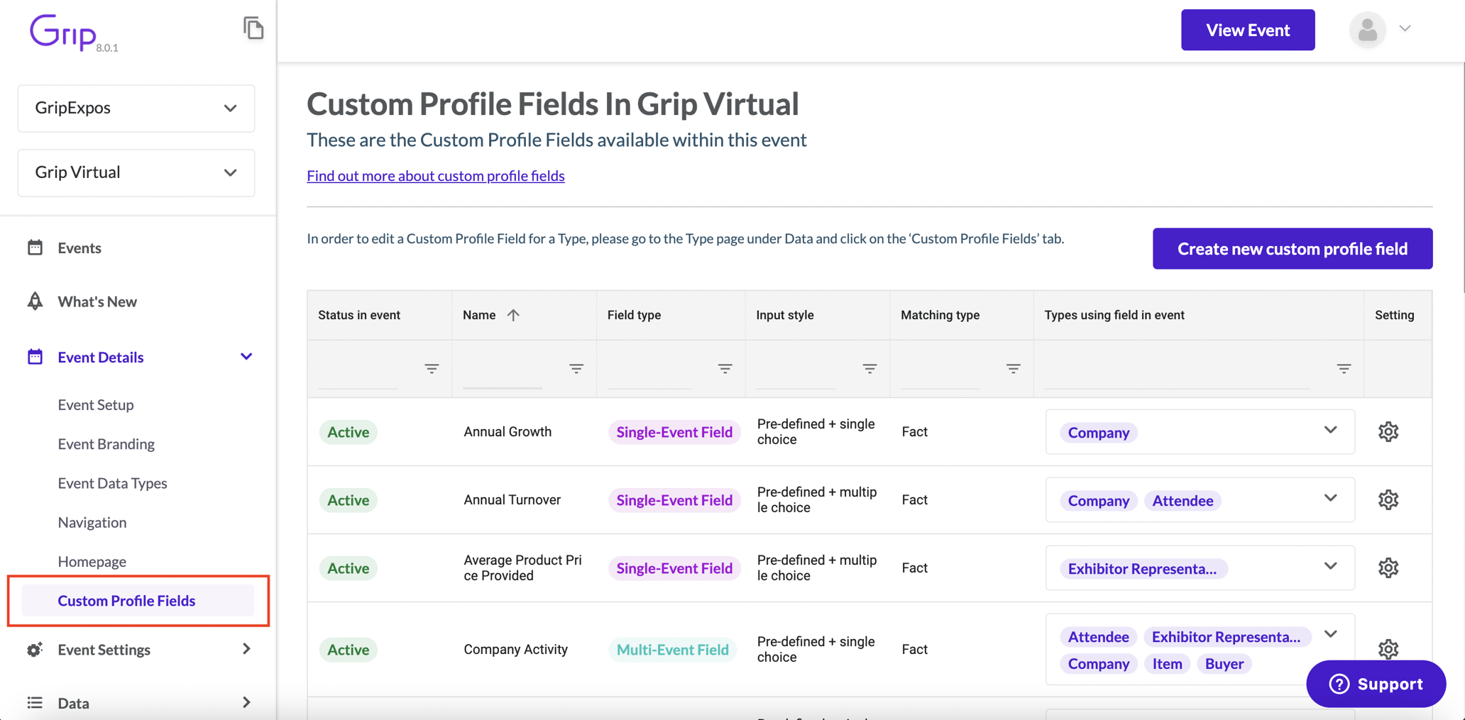 Custom Profile Fields Custom Profile Fields