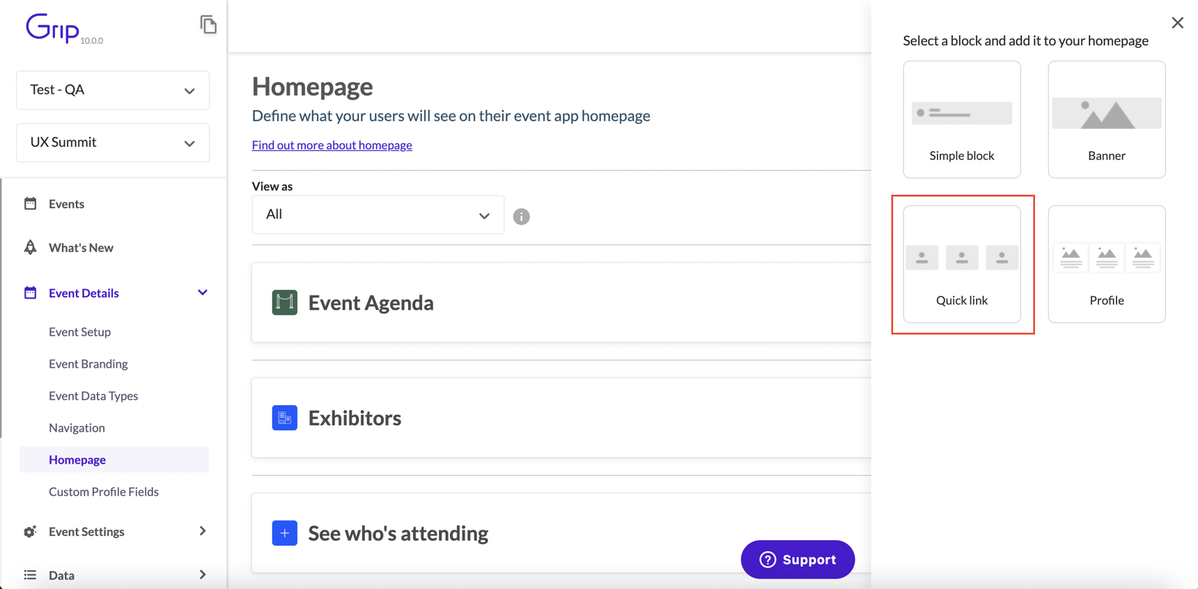 How to create a pre-filtered Event Agenda