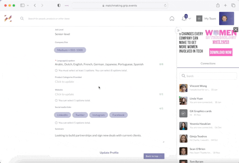 How do I edit my profile?