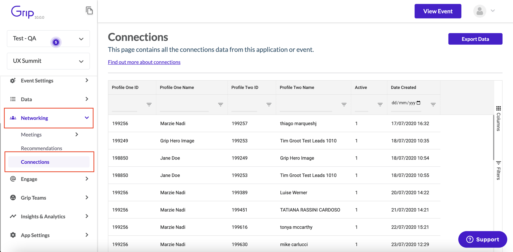 Recommendations and Connections