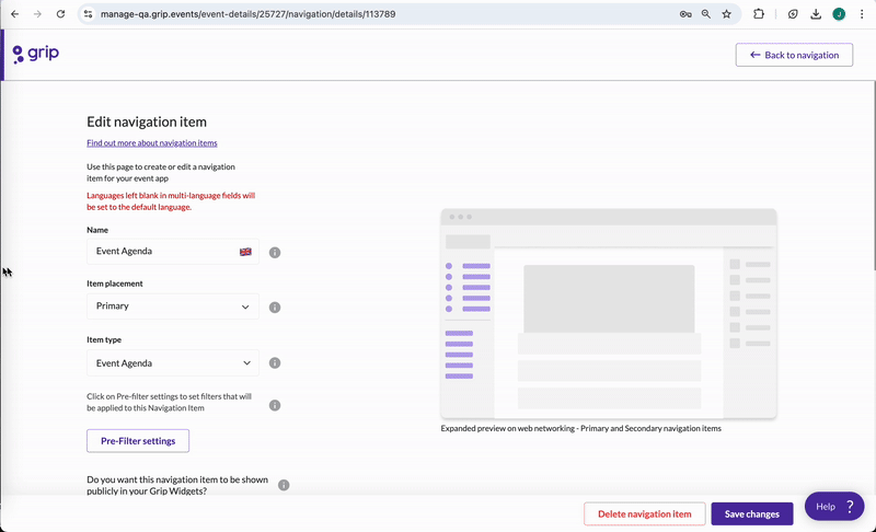 Using widgets to embed event content into your website