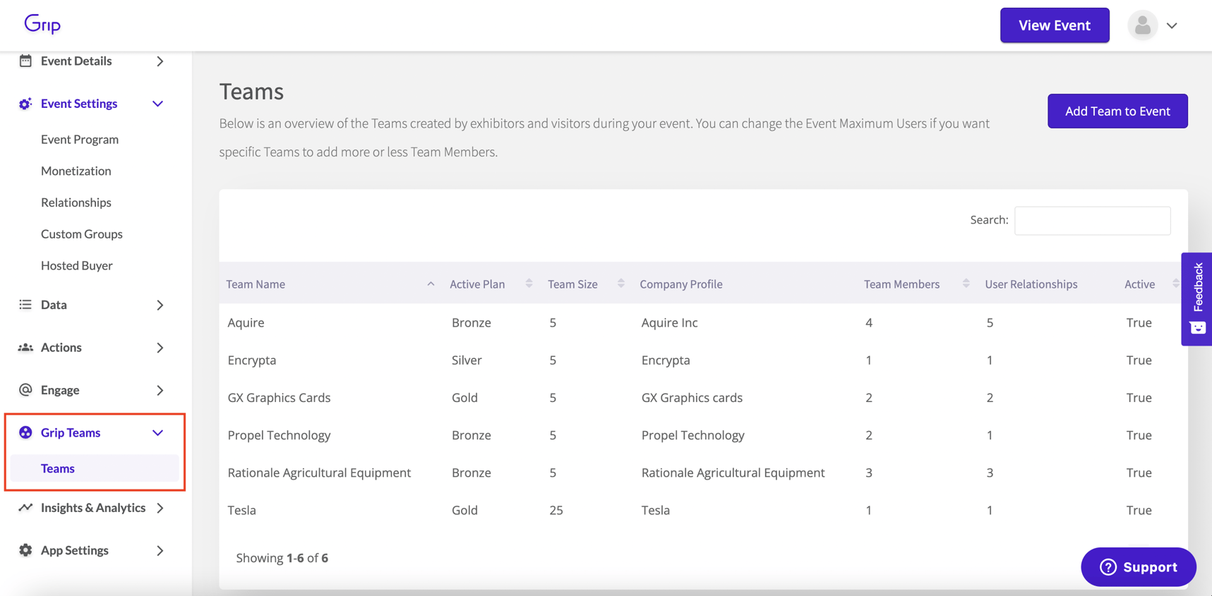 Setting Up Grip Teams within the Grip Dashboard