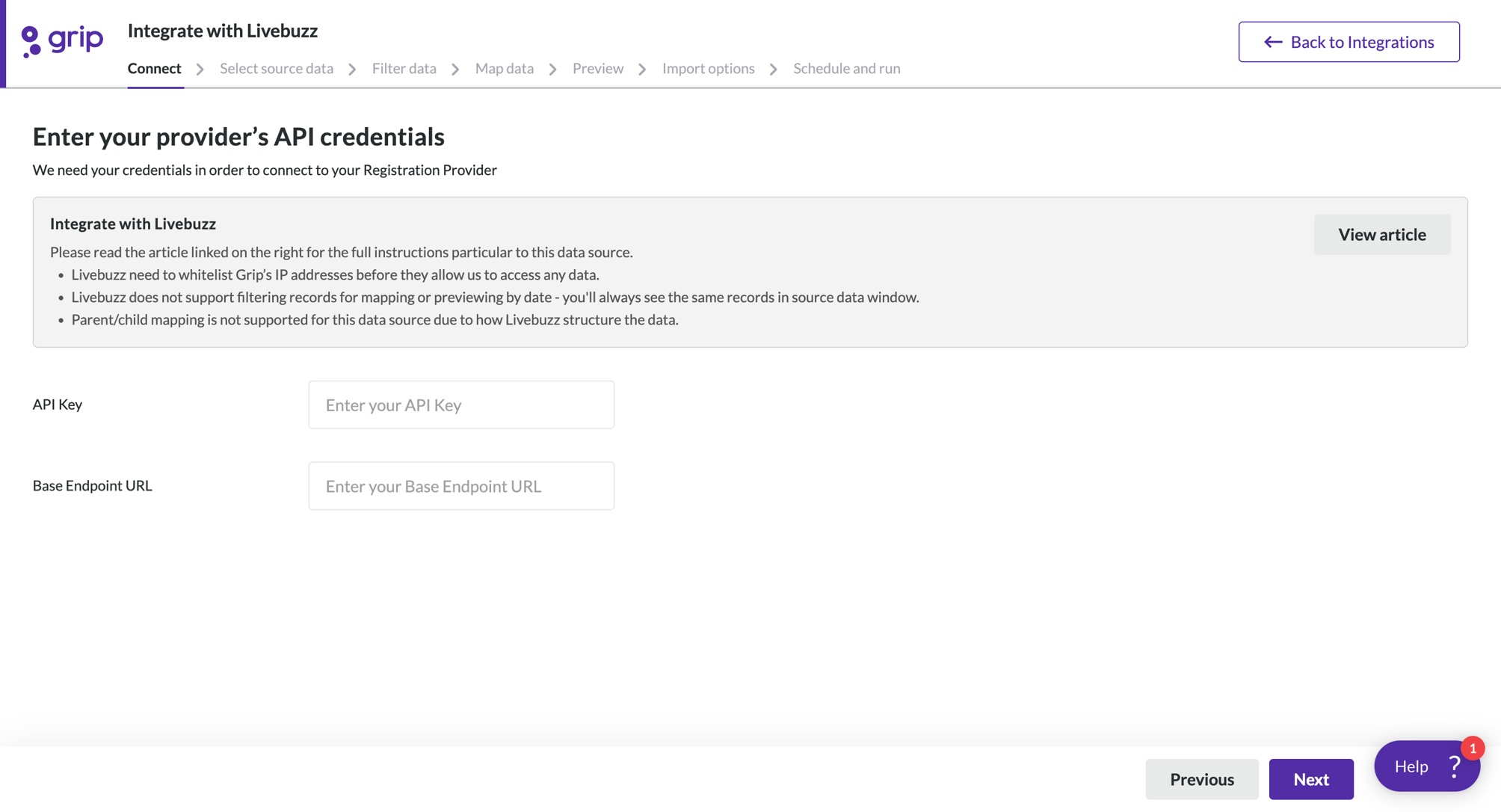 Integrations with LiveBuzz
