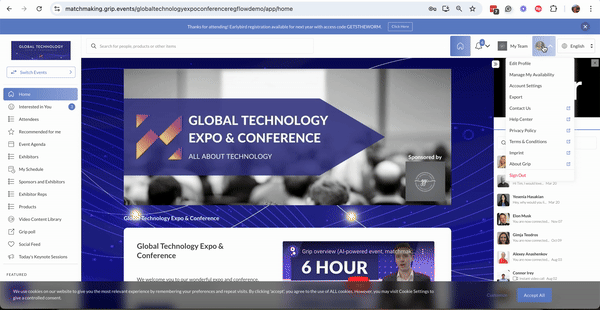 How do I manage my meeting availability on the platform?