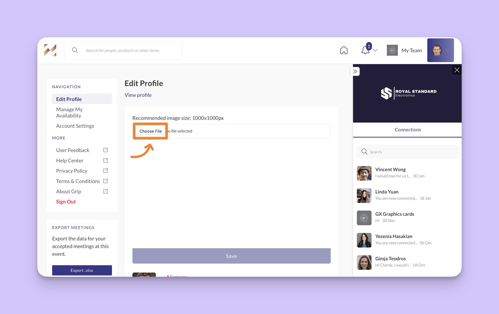 How do I edit my profile?