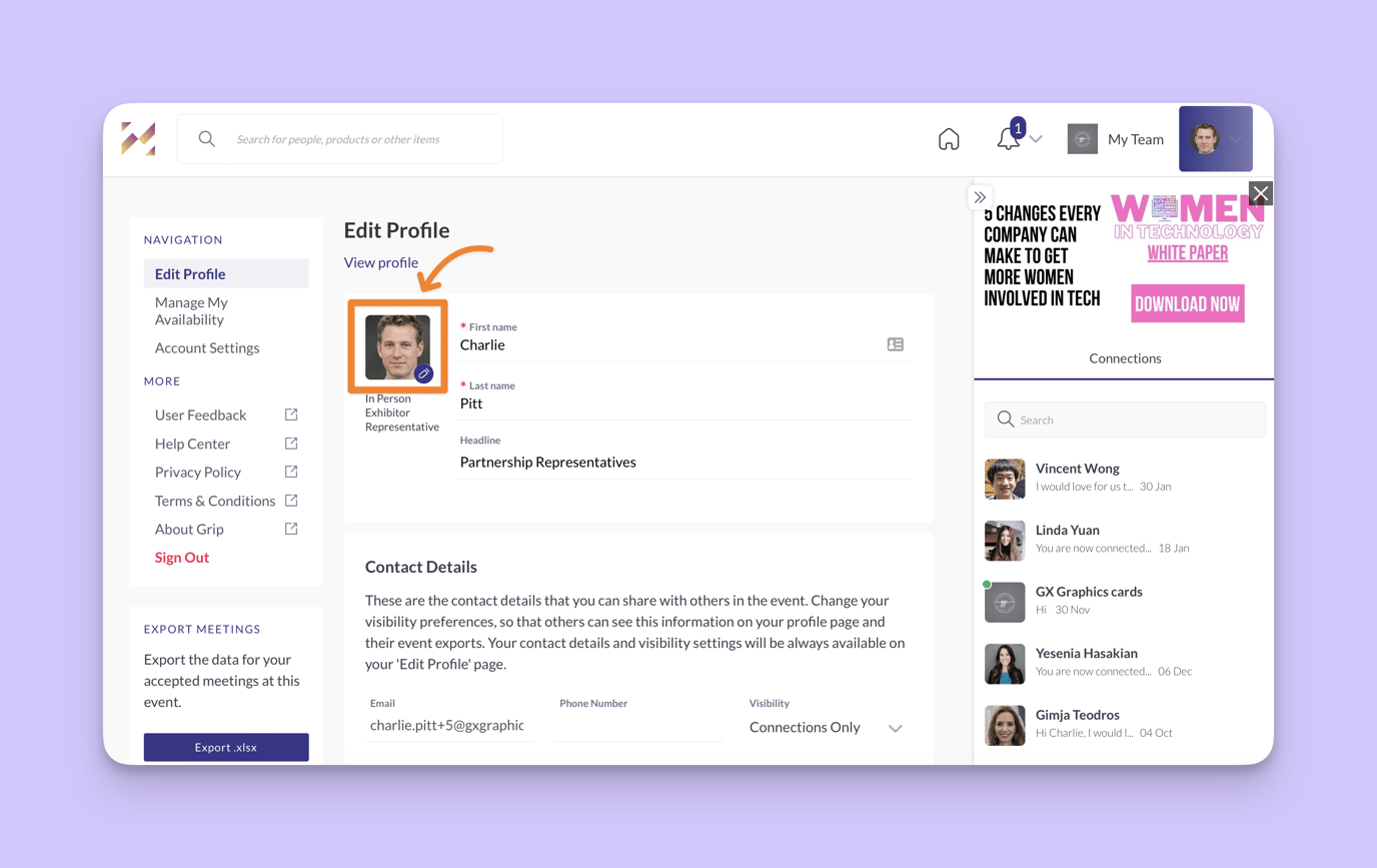 How do I edit my profile?